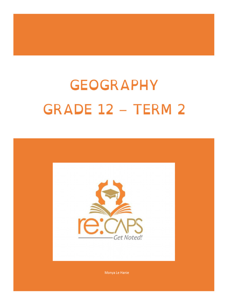 Grade 12 - Geography - Term 2 | PDF