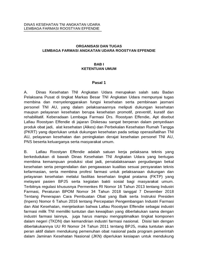 Tugas Dan Fungsi Lafiau | PDF