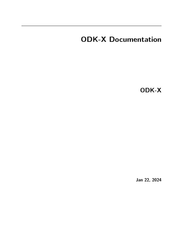 ODK X Documentation | PDF