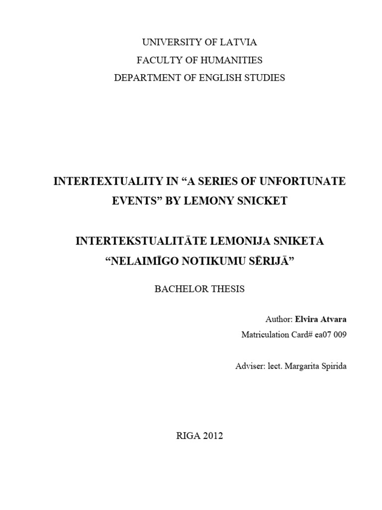 INTERTEXTUALITY_IN_A_SERIES_OF_UNFORTUNA | PDF
