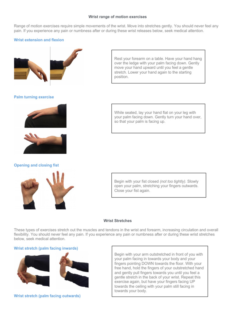 Wrist Exercises | PDF