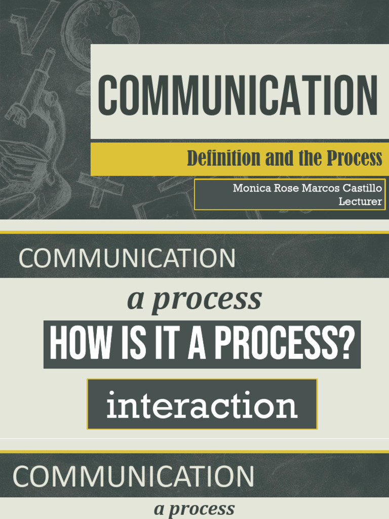 1 Communication Process and Its Components 1 | PDF | Nonverbal ...