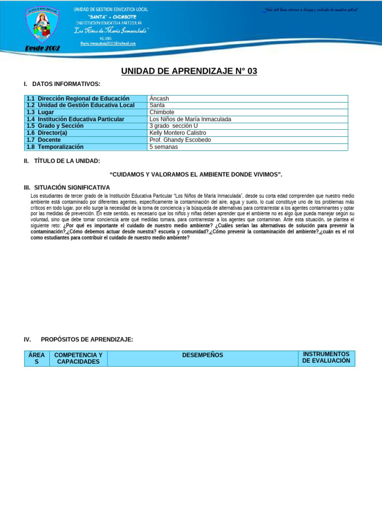 UNIDAD DE APRENDIZAJE 3 y 4 | PDF