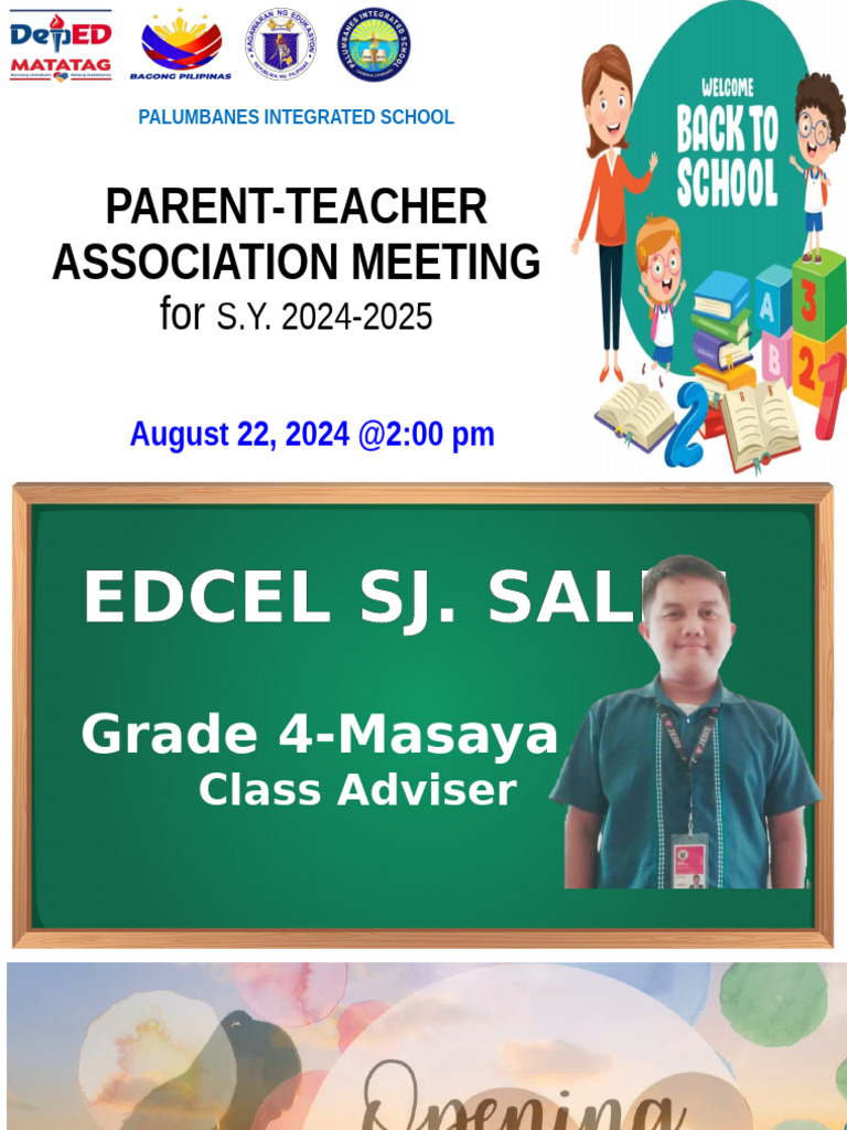 PARENTS ORIENTATION For Opening of SY 2024 2025 | PDF