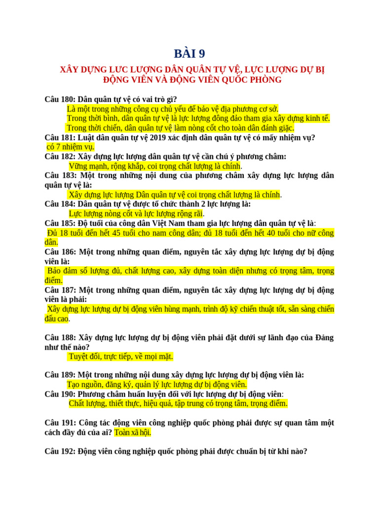 ĐỀ TRẮC NGHIỆM B9 25 CÂU | PDF