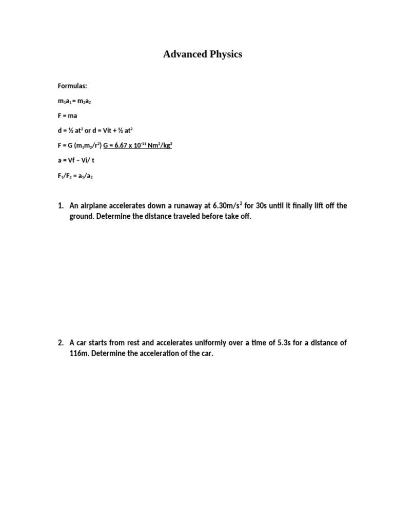 Advanced Physics | PDF