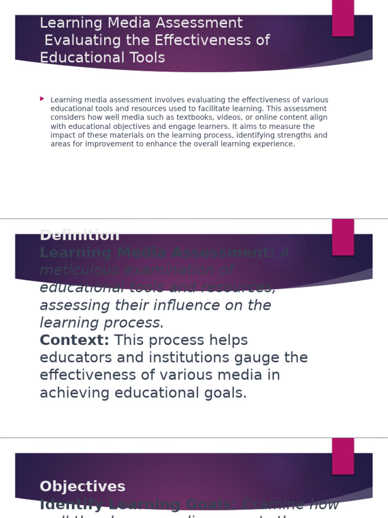 Paper - 3 Unit 1.4 Learning Media Assessment | PDF