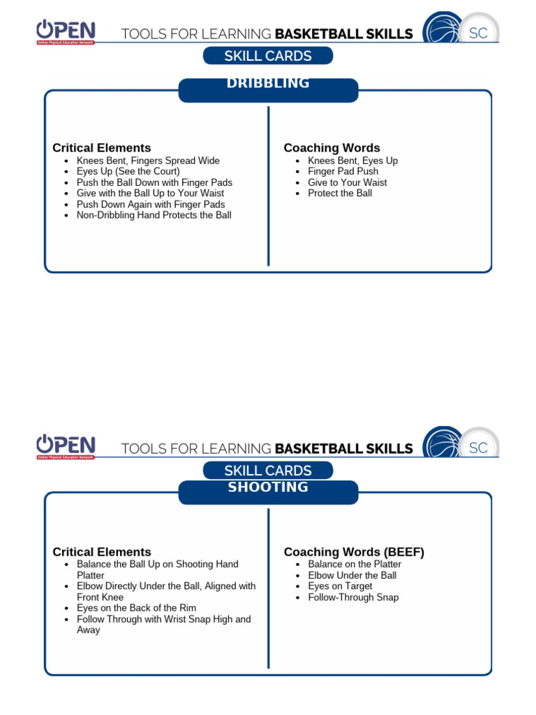 Basketball SkillCueCards | PDF