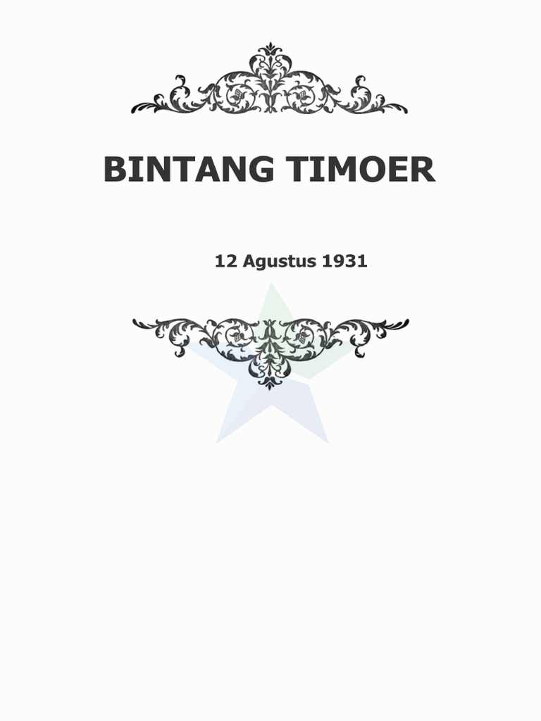 Bintang Timoer | PDF