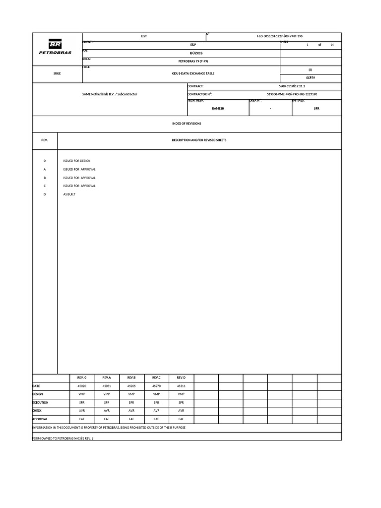 p79 Gdu1-Data Exchange Table | PDF