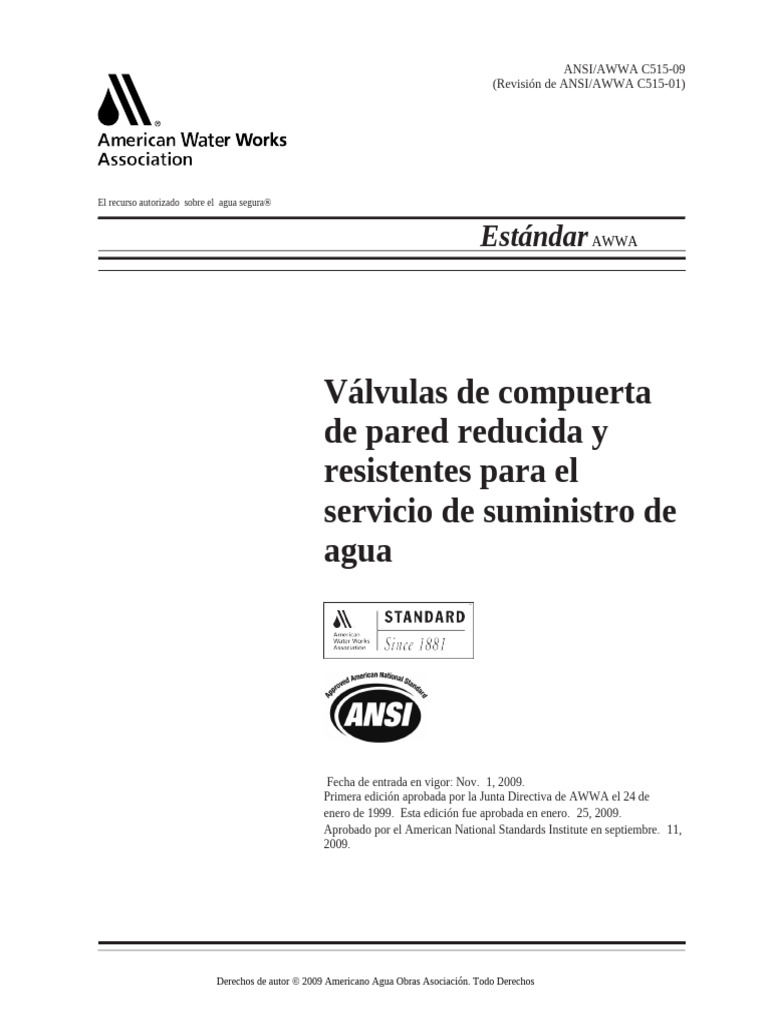 Awwa C515-09 Español | PDF | Cobre | Aleación