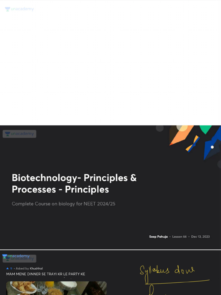 Biotechnology Principles Processes Principles With Anno | PDF