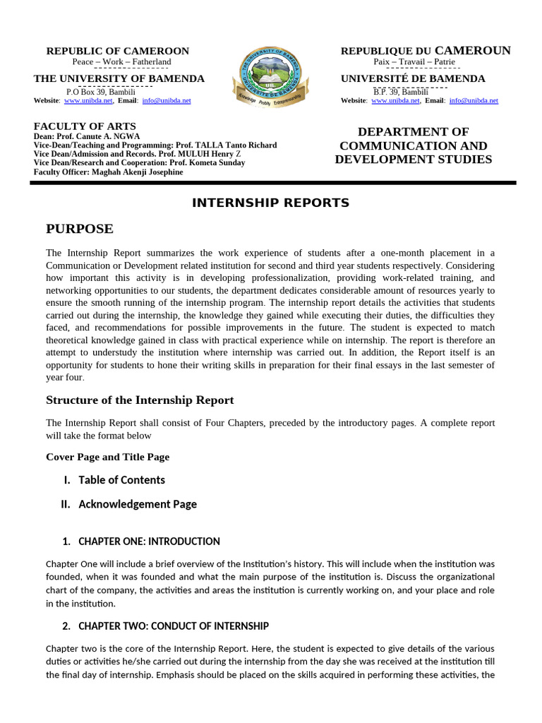 Internship Report Guide Tanwe (1) | PDF