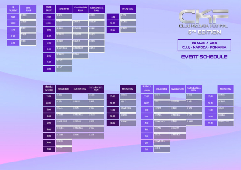 CKF2024 - DJ Schedule | PDF