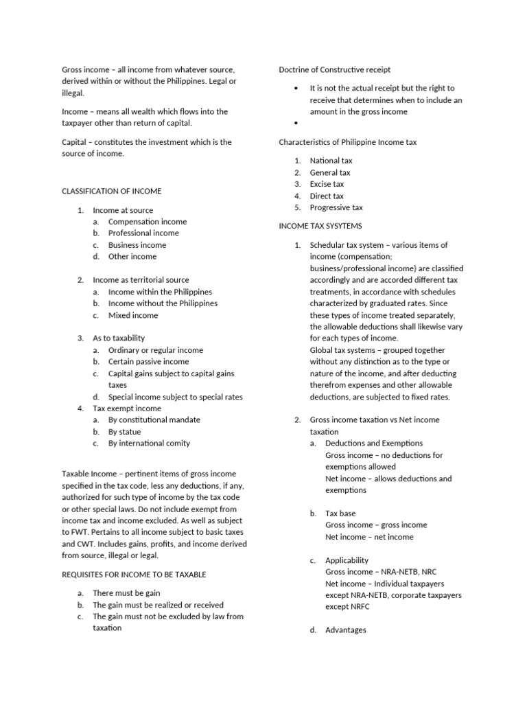 Gross Income | PDF