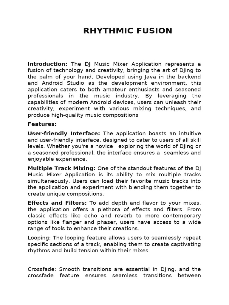 Rhythmic Fusion | PDF