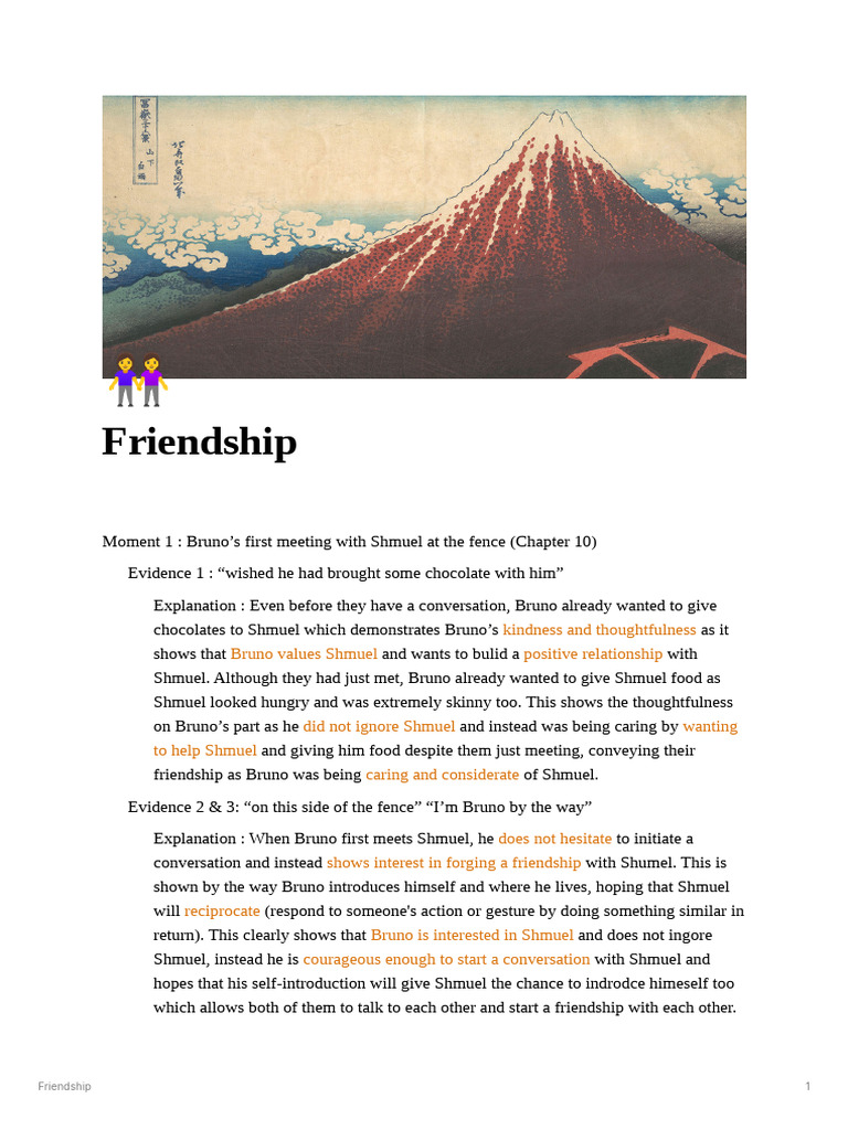 Friendship Literature | PDF