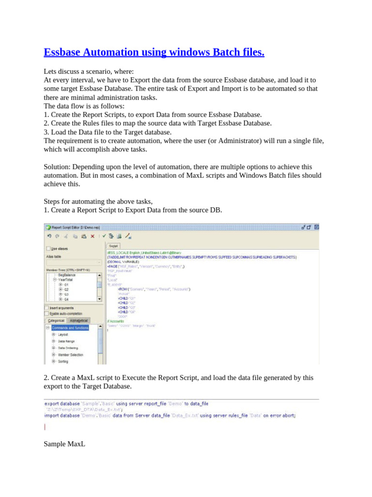 Automation Using Windows Batch | PDF