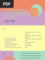 The Difference Between Holistic Thinking and Partial Thinking | PDF ...