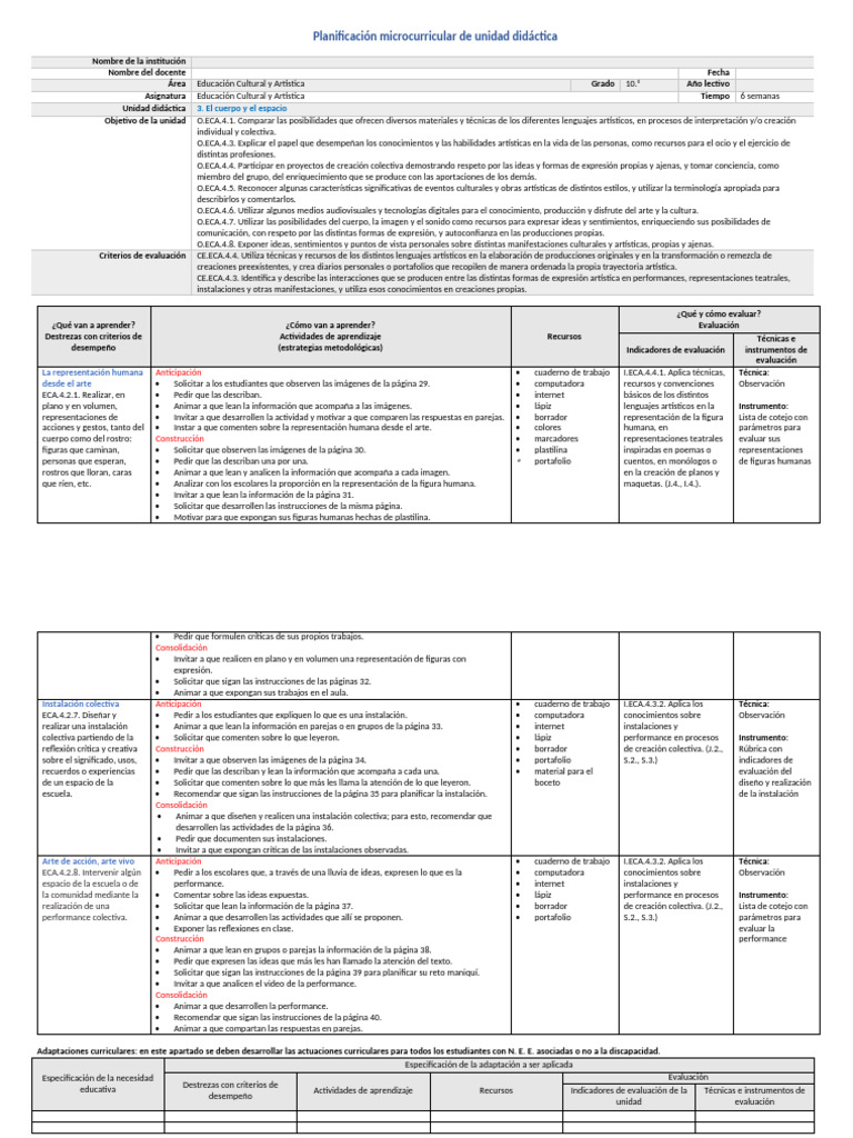 ECA 10G U3 Plan | PDF
