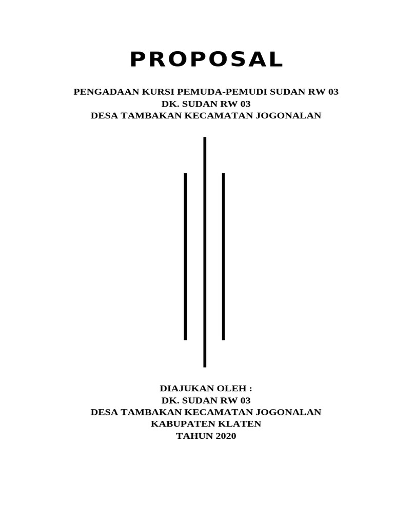 Proposal Kursi RW 03 | PDF