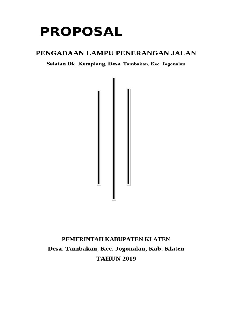Proposal Peneranganjalan Selatan Kemplnag | PDF