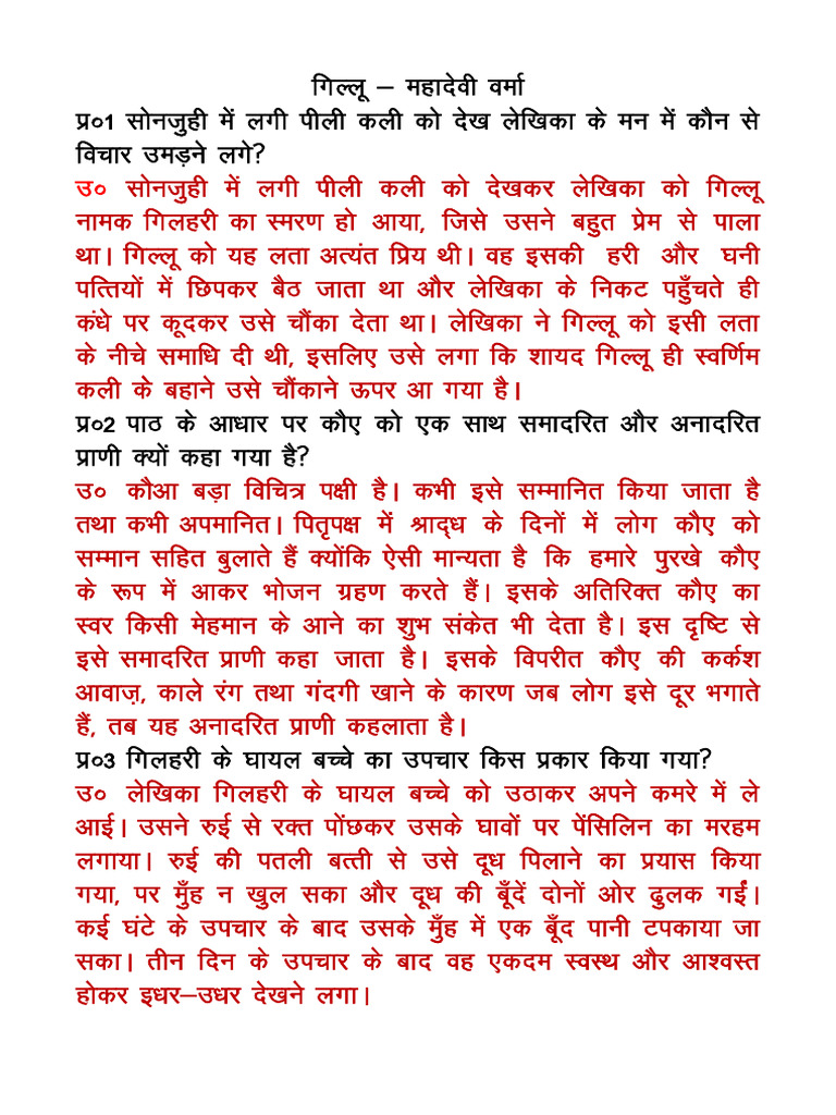 Gillu (HINDI CHAPTER 3) | PDF