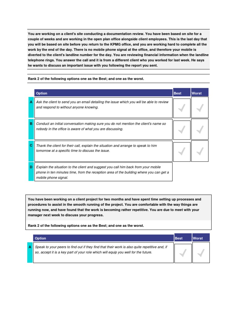 KPMG Careers Initial Test | PDF | Email | Telephone