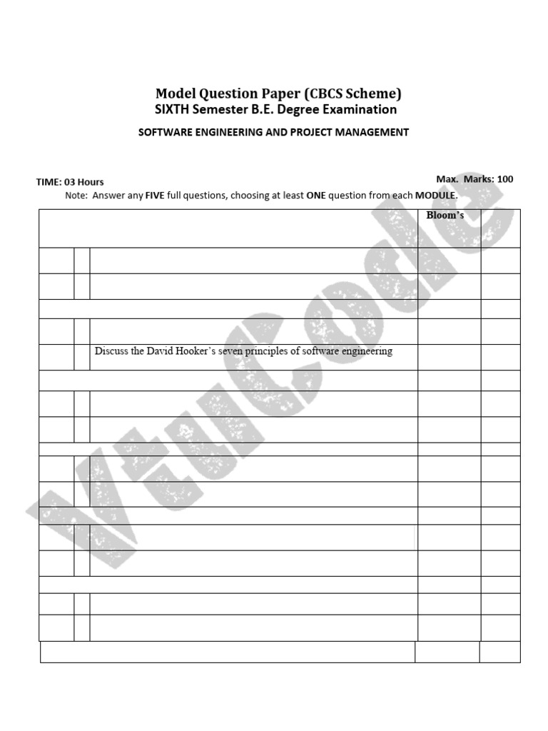 @vtucode - in 21CS61 Model Paper Set 1 2021 Scheme | PDF