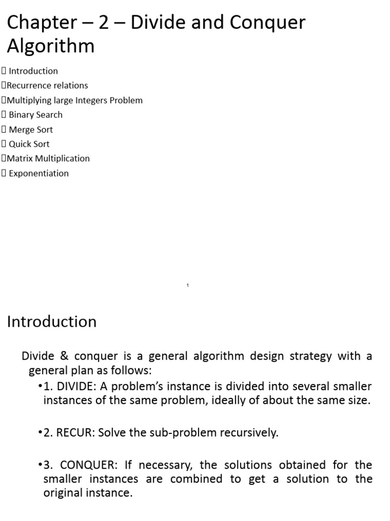 DAA (Unit - 2) | PDF