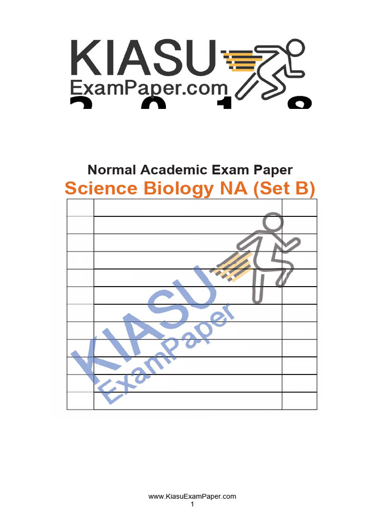 2018 Sec 4 Science Biology NA (Set B) - 12s | PDF
