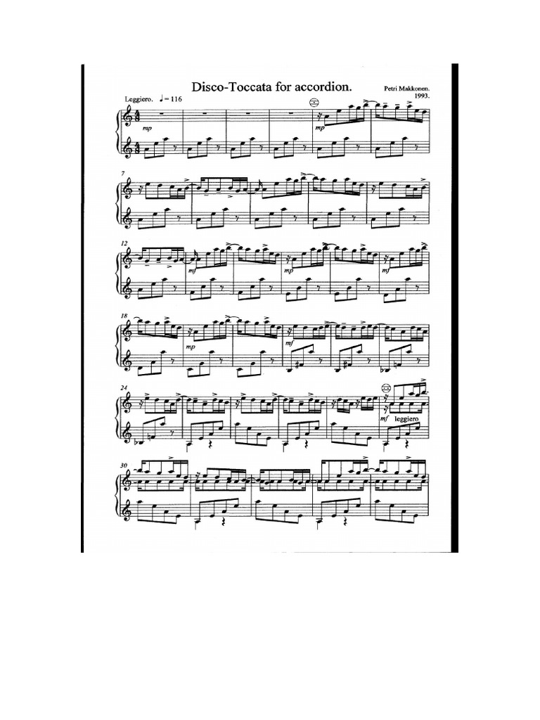 Disco Toccata-Makkonen | PDF