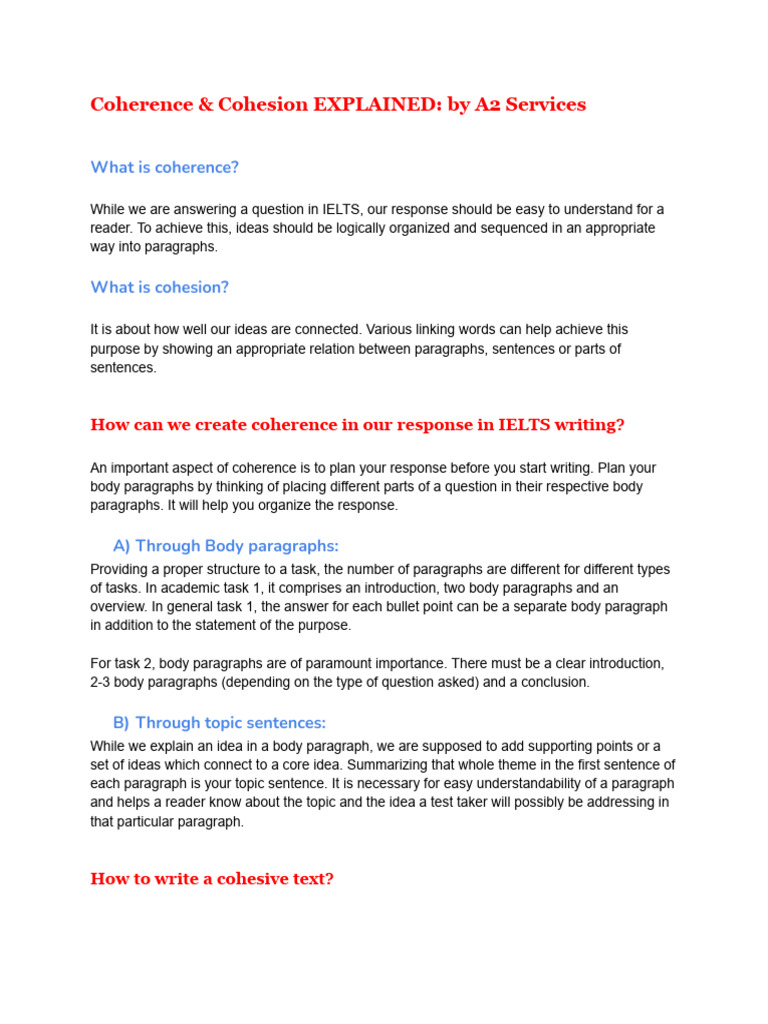 Explained series - coherence | PDF