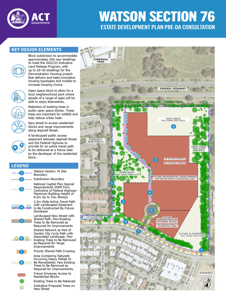 Watson Section 76 Estate Development Plan | PDF | Urban Planning ...