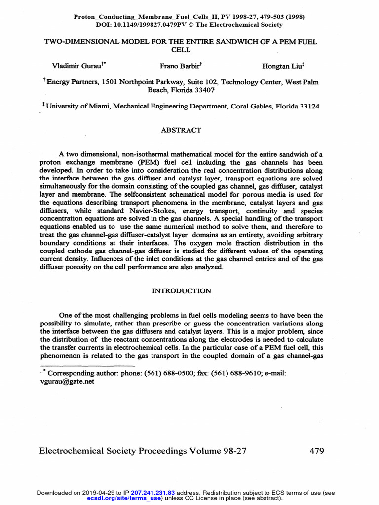 Two Dimensional Model For The Entire San | PDF