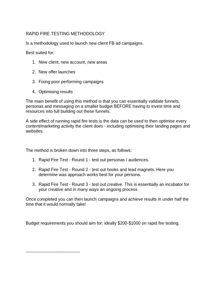 04-Rapid Fire Testing Methodology | PDF