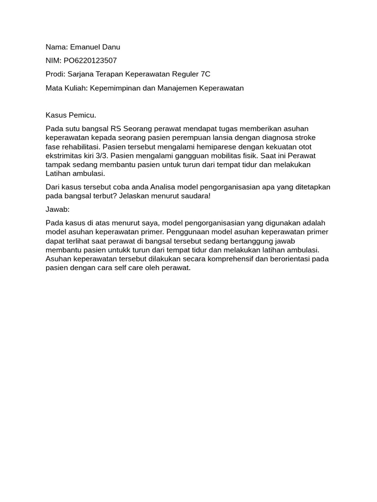 Emanuel Danu - REG 7C - Tugas KMK1 | PDF