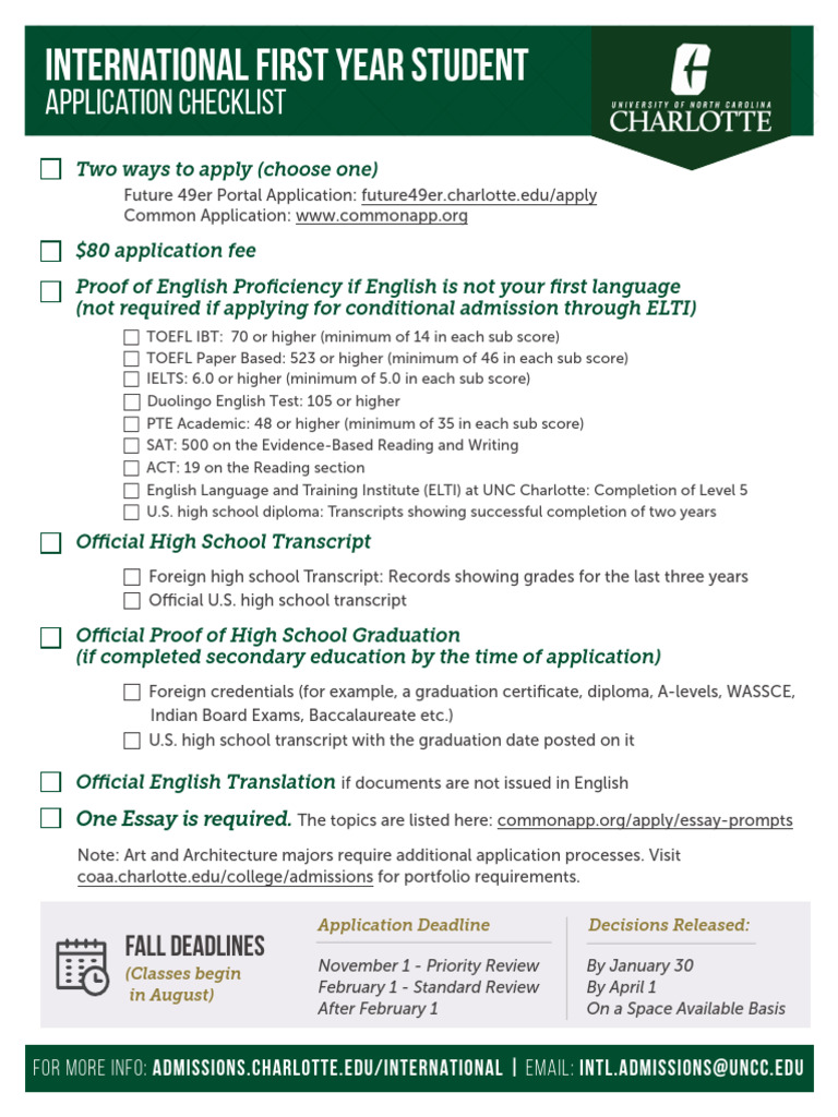 2023 FY International Checklist | PDF