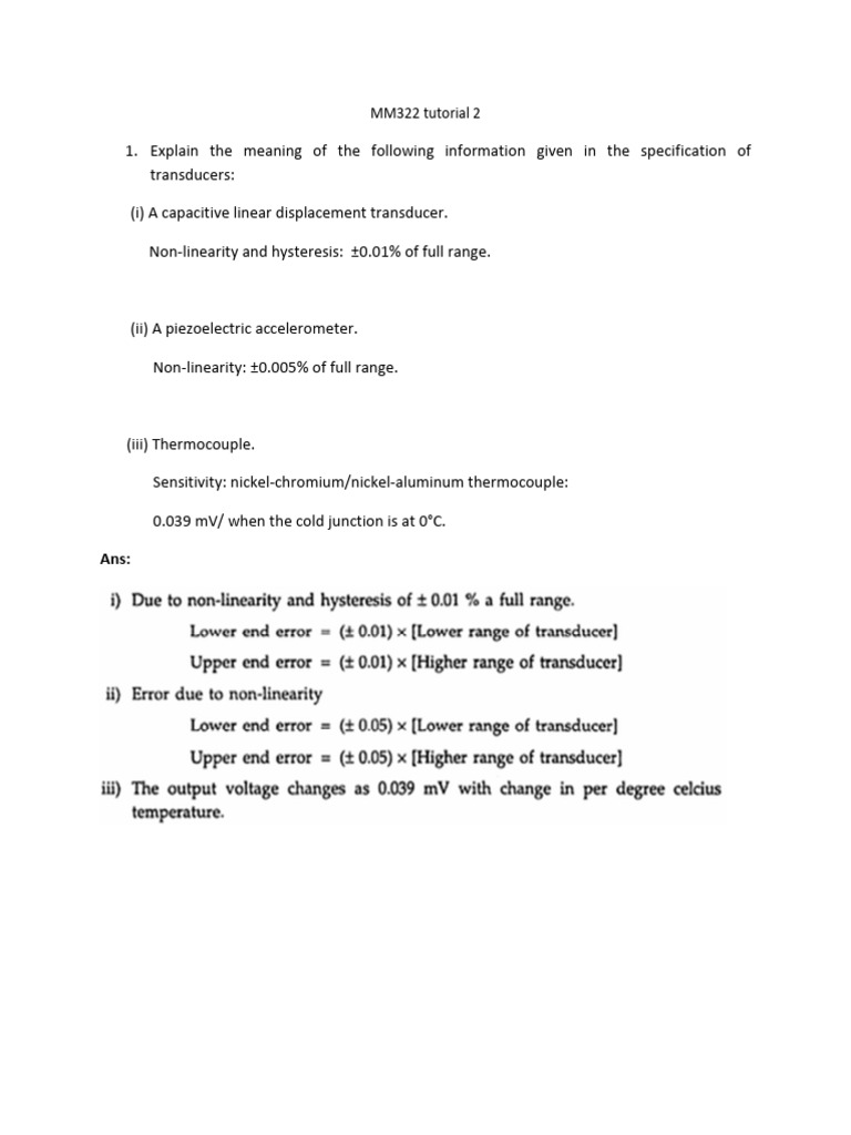 MM322 Tutorial 2 Solutions | PDF