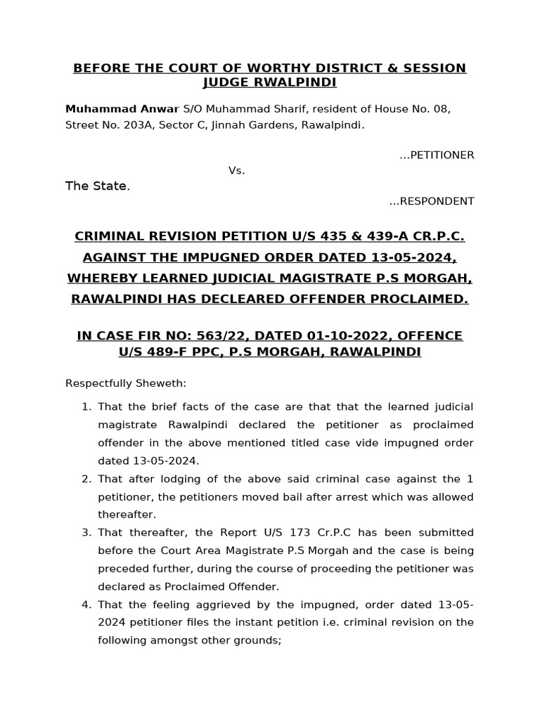 Revision Petition 563 | PDF