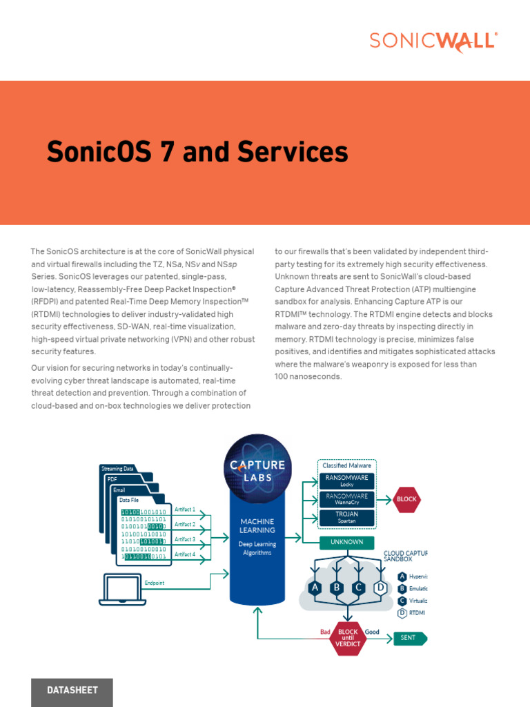 Datasheet-SonicOS 7 and Services - Final | PDF
