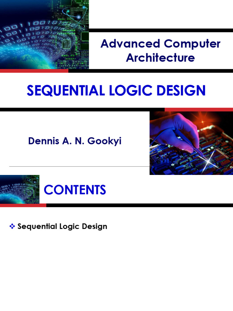 ADVANCED COMPUTER ARCHITECTURE - Sequential Logic Design | PDF