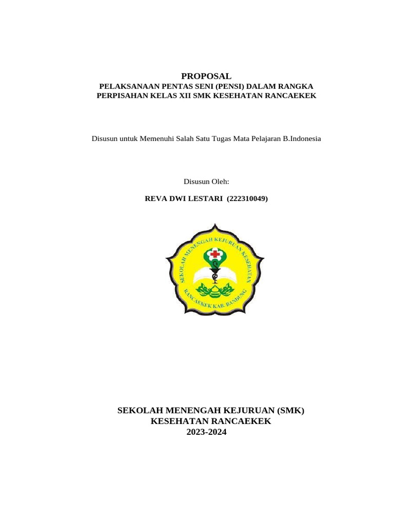 Proposal Pentas Seni | PDF