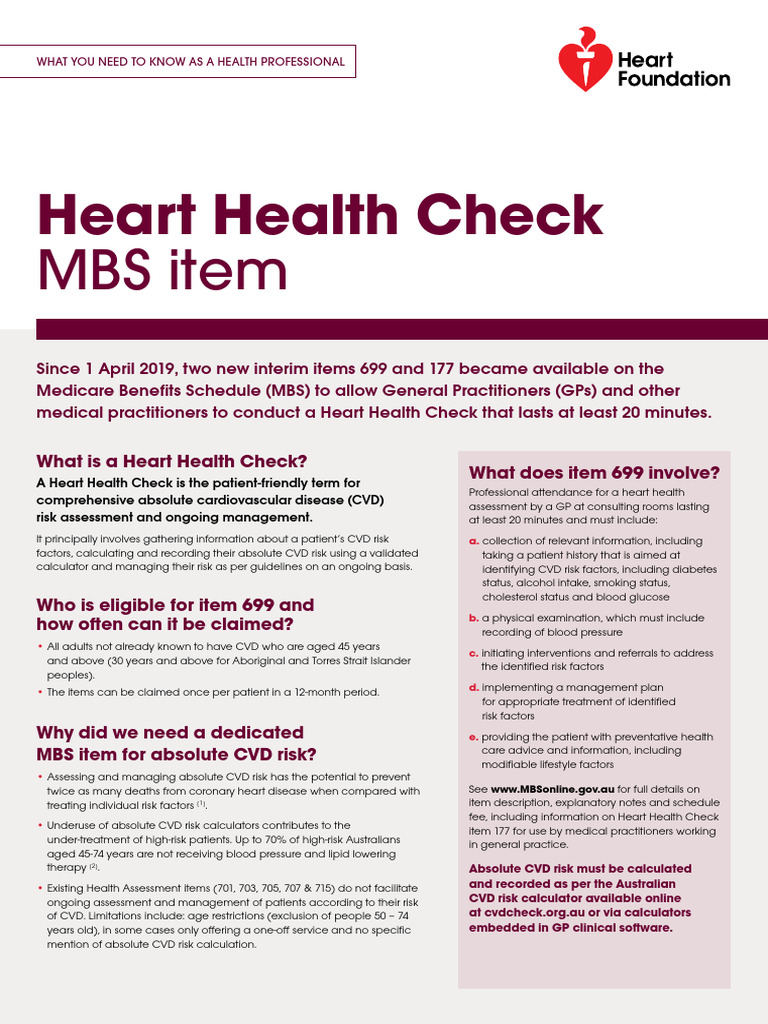 MBS Factsheet D2 | PDF | Cardiovascular Diseases | General Practitioner