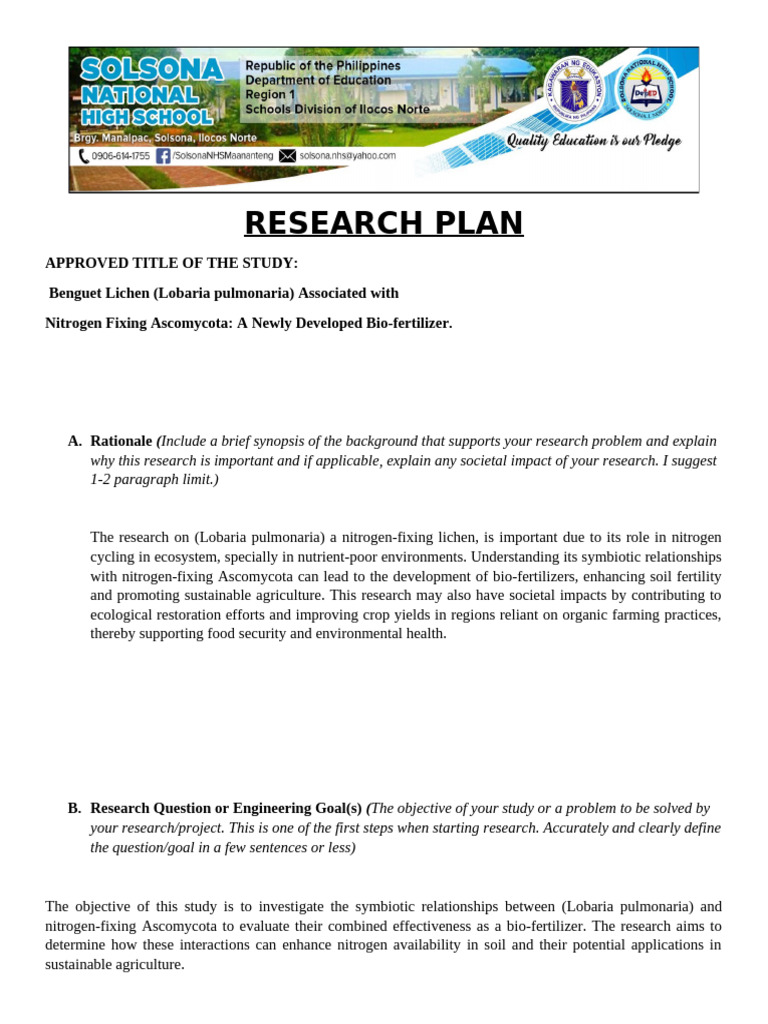 Research Plan | PDF