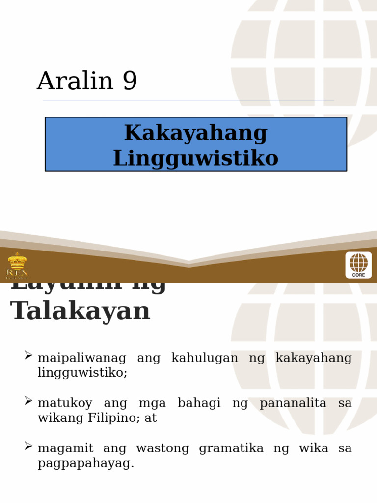 Aralin 9 Kakayahang Lingguwistiko | PDF