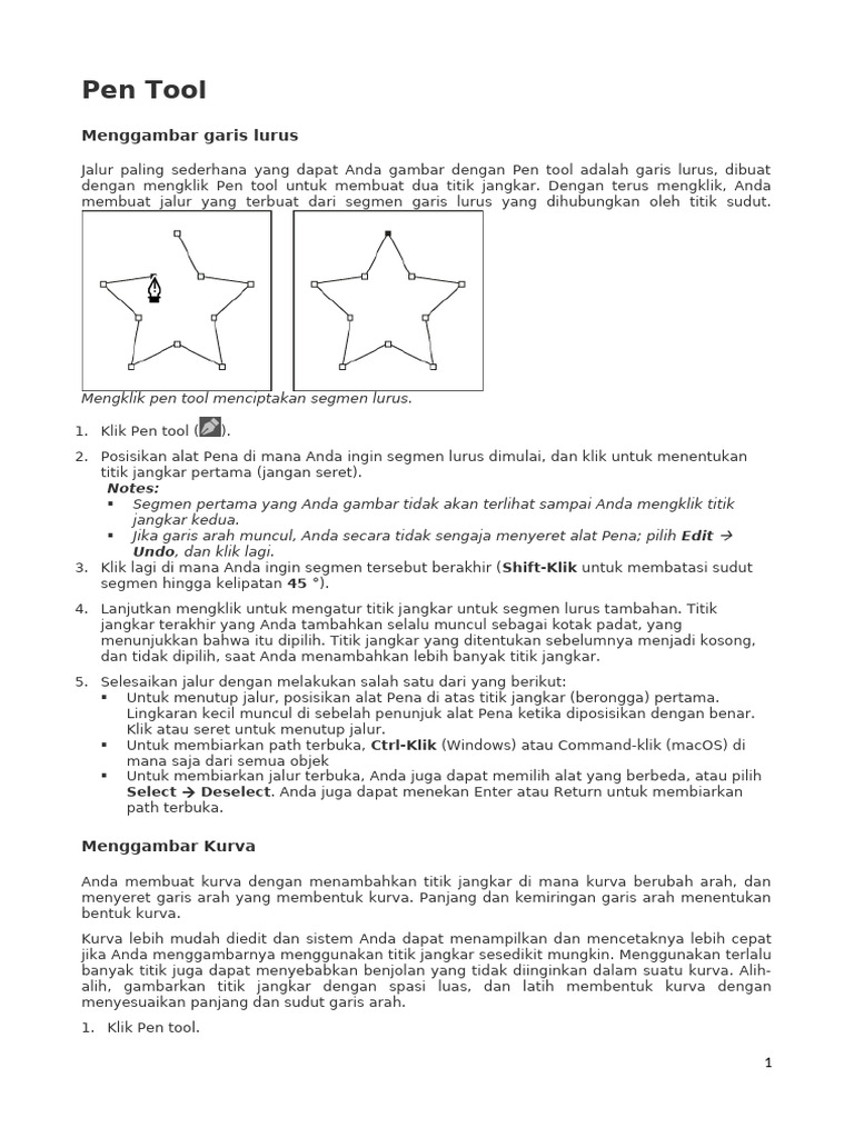 Pen Tool Adobe Illustrator | PDF