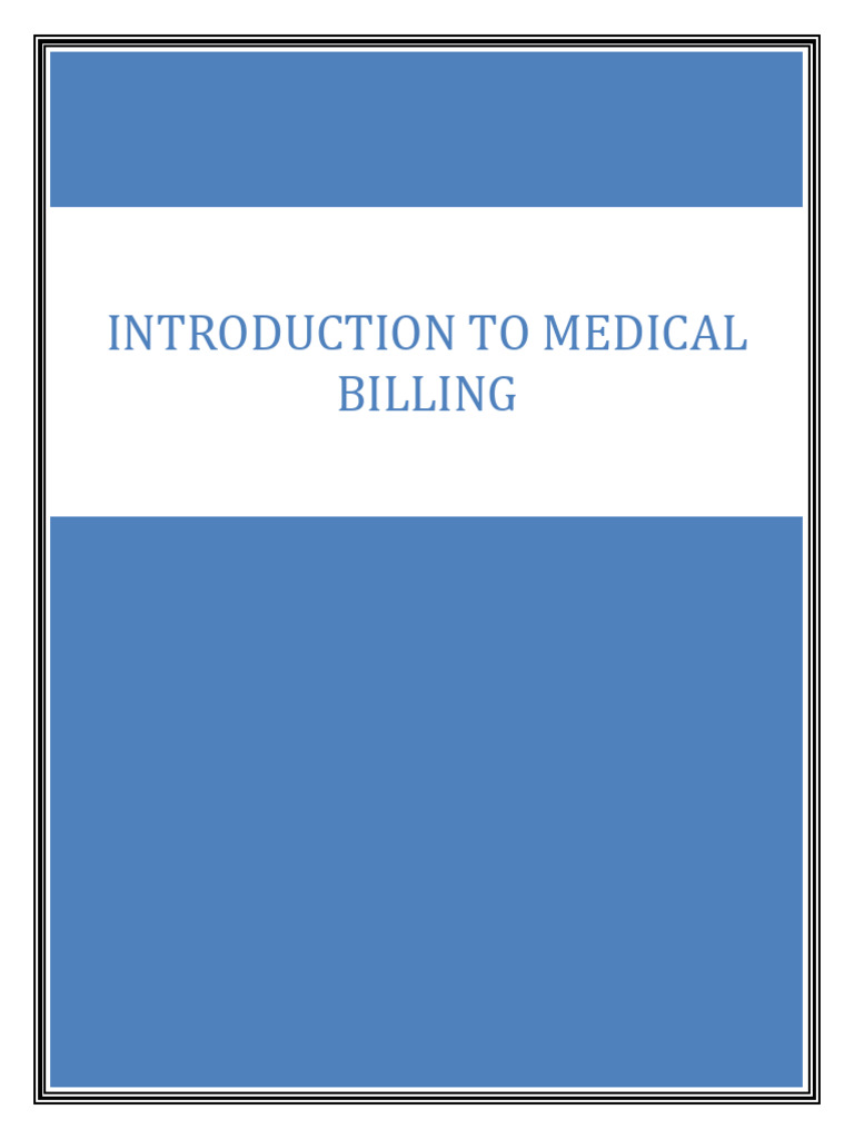 Intro To Medical Billing | PDF