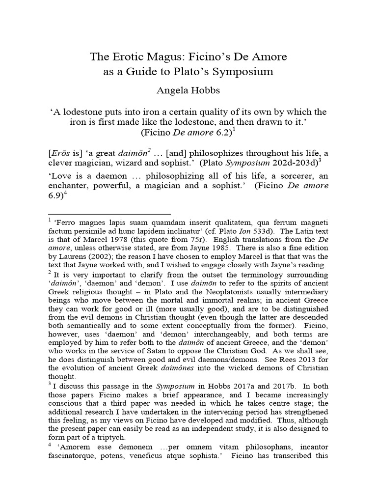The_Erotic_Magus_Ficinos_De_Amore_as_a_G (1) | PDF