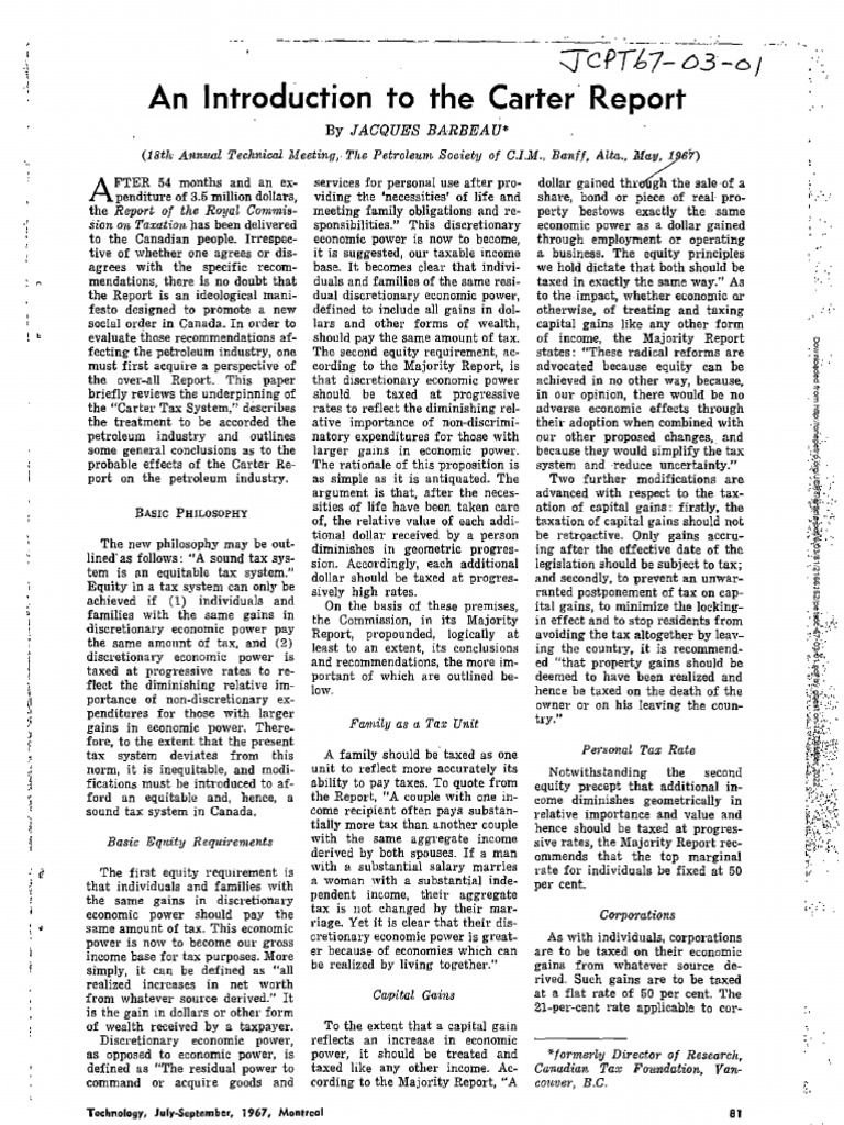 Informe Carter | PDF